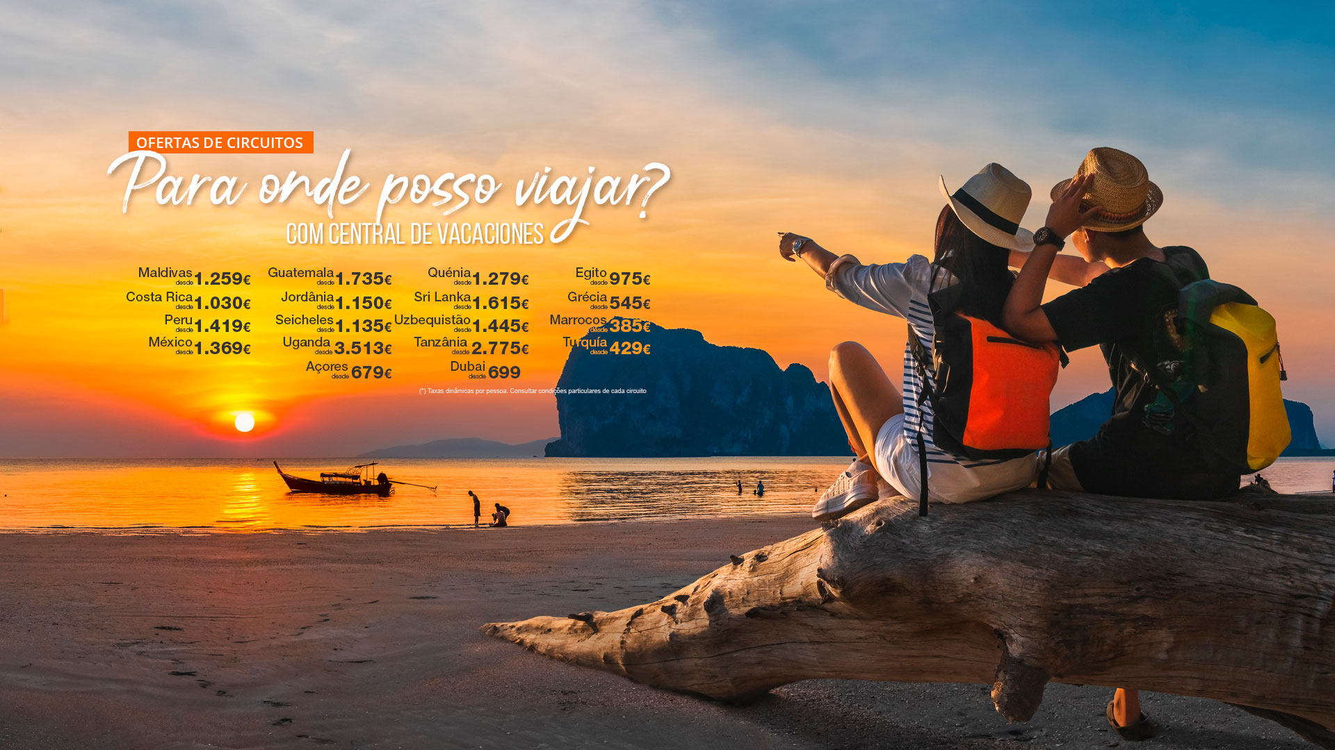 Pacotes de viagens para férias 2020 | Central de Vacaciones